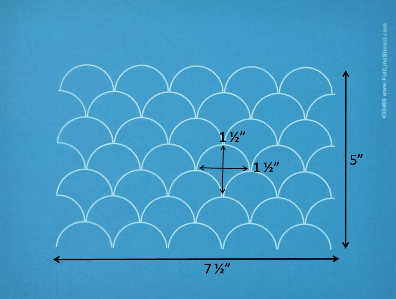 30469 Clam Shell Background, 1 inch – Full Line Stencil Store