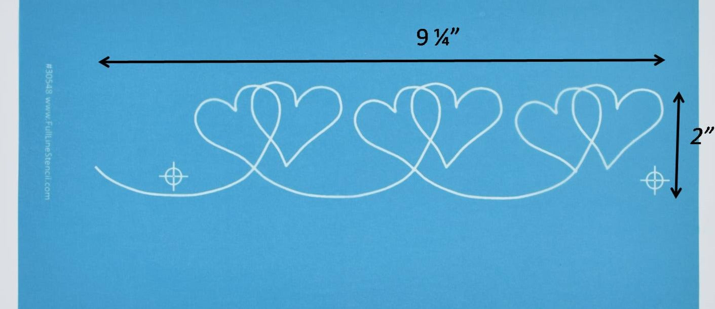 30548 Heart Border, small – Hancy Creations/Full Line Stencil Store