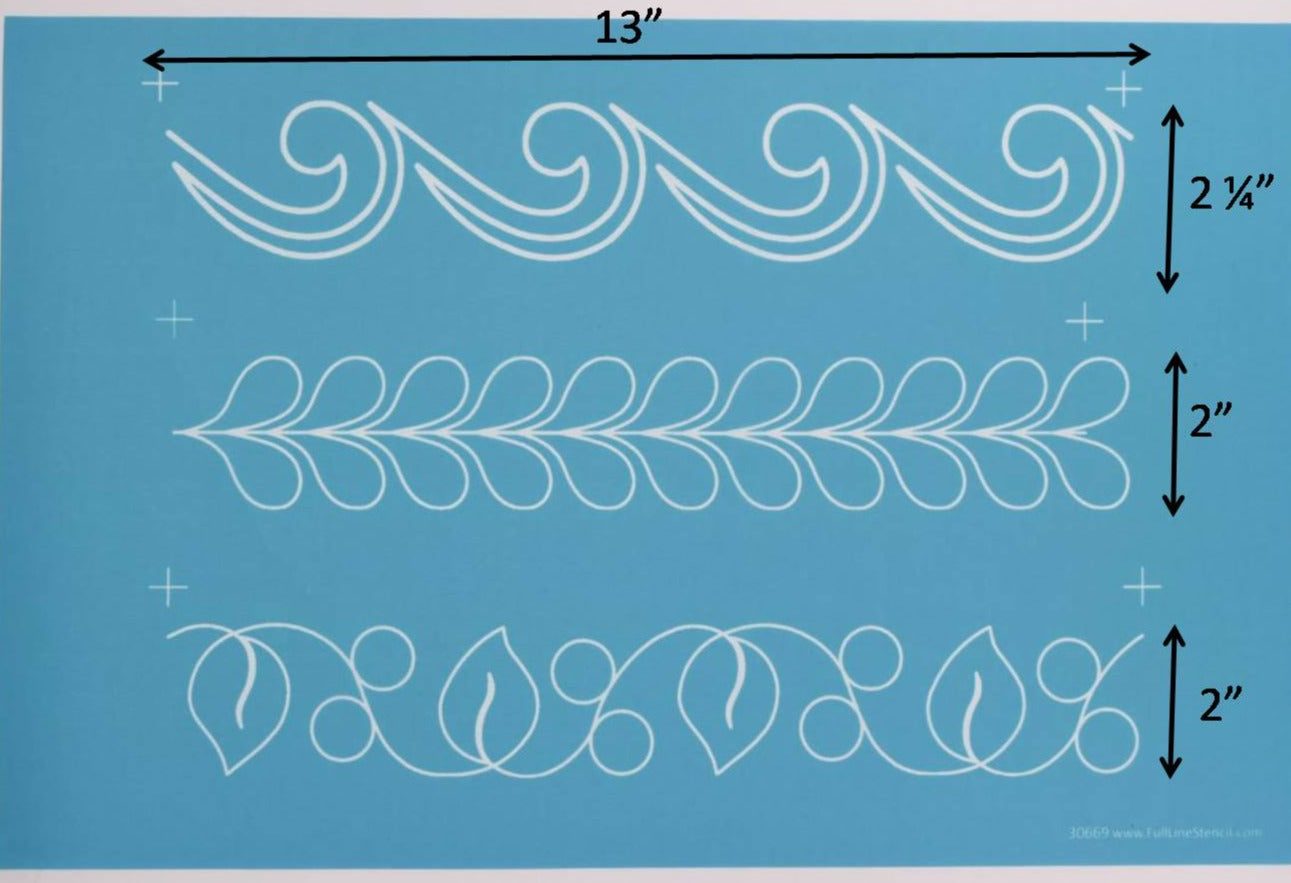 30669 Border Assortment, 3x – Hancy Creations/Full Line Stencil Store