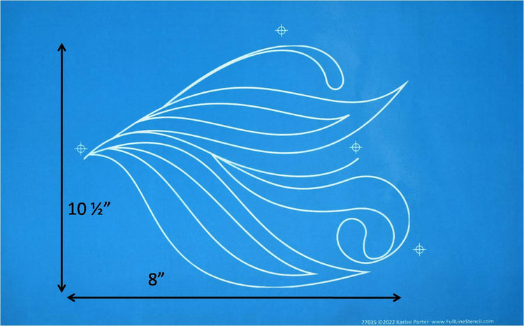 77035 Leafy – Inset Full Line Stencil, two sizes by Hancy Creations ...