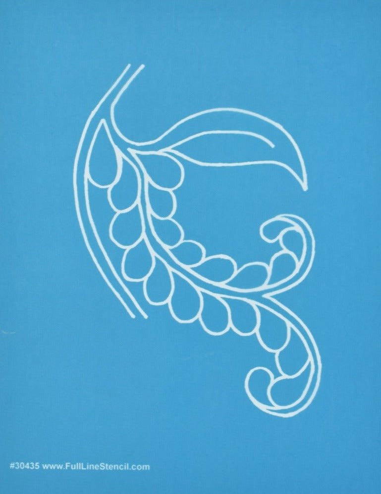 30435 Vine Series, Large Budding Feather – Hancy Creations/Full Line Stencil Store