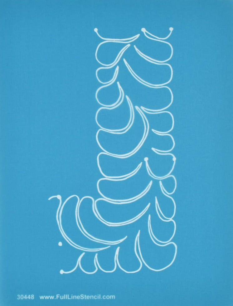 30448 Uneven Feather Border, med. – Hancy Creations/Full Line Stencil Store