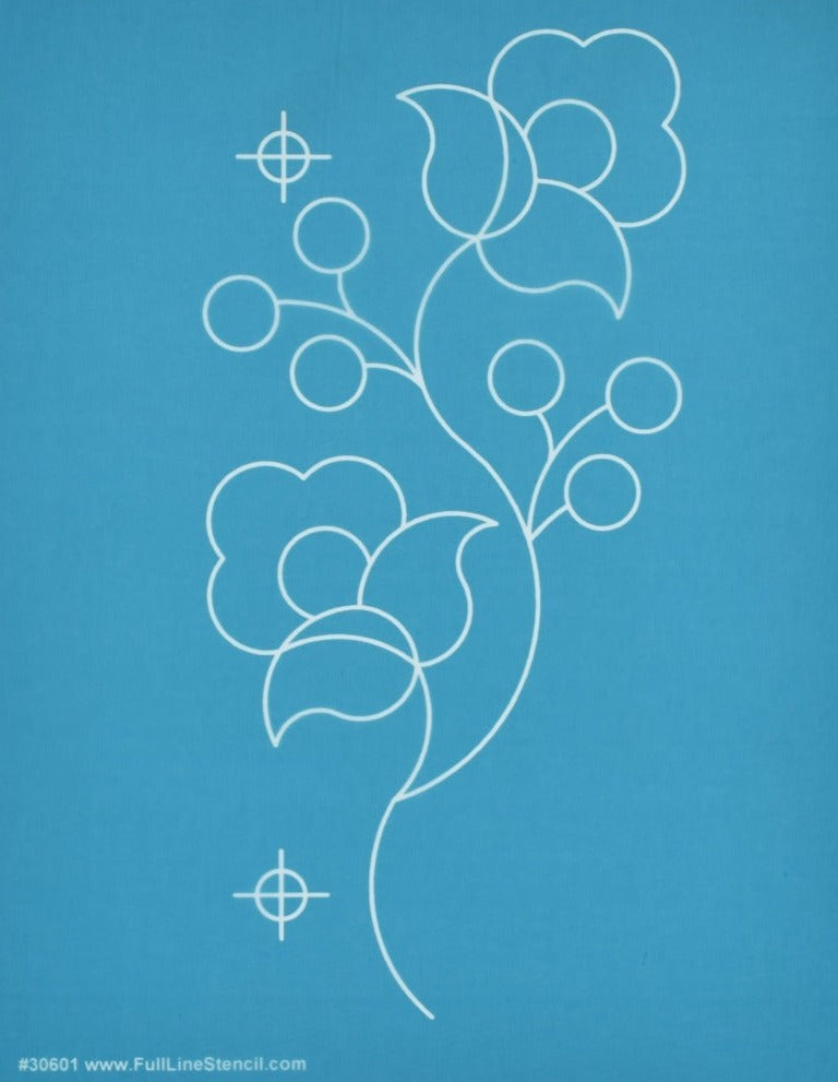 30601 Budding Vine Border – Hancy Creations/Full Line Stencil Store