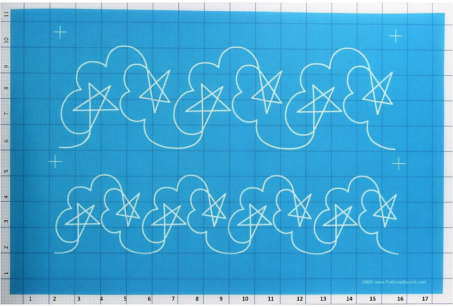 #30624 Stars & Clouds Borders – Full Line Stencil Store