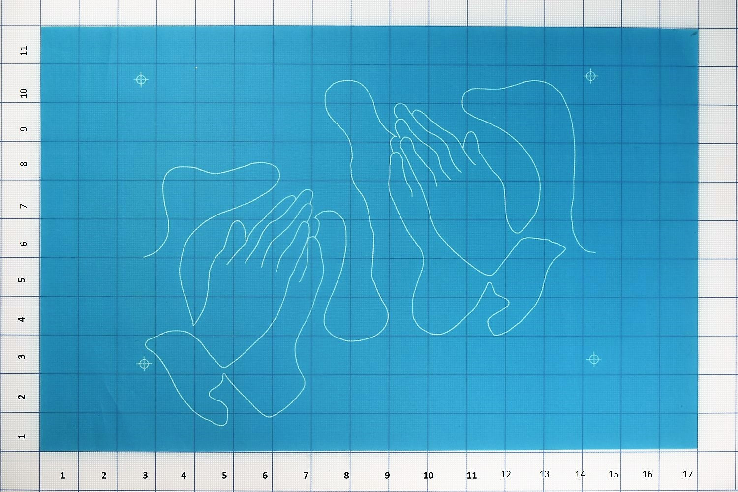 Praying Hands Stencil Full Line Stencil Dave Hudson – Hancy Creations ...