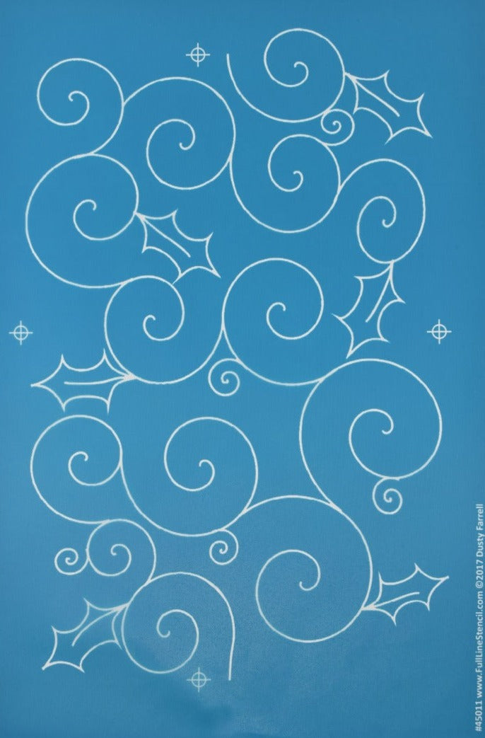 45011 Holly Swirl by Dusty Farrell – Hancy Creations/Full Line Stencil ...