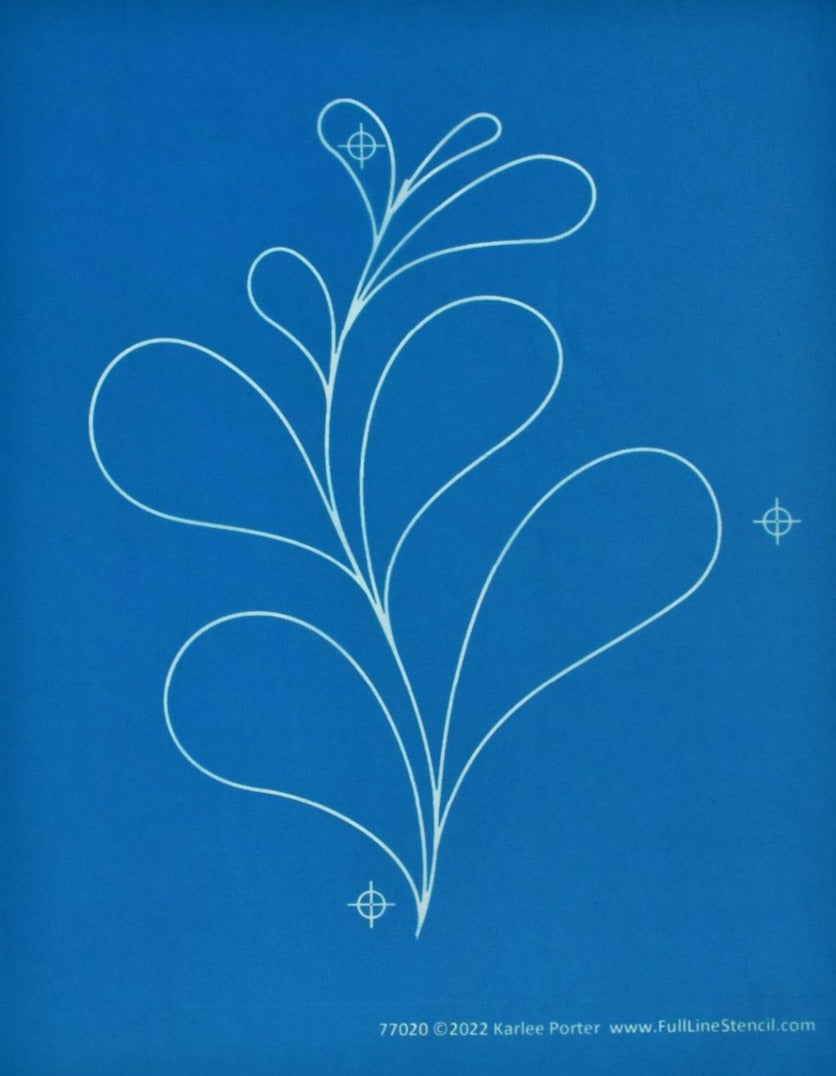 77020 Feather Simplicity-small Full Line Stencil by Hancy Creations ...