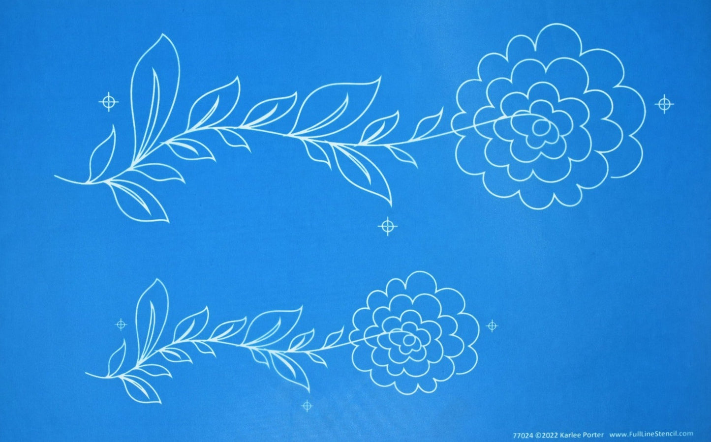 Full Line Stencil #77024 Flowy Flower – Full Line Stencil Store
