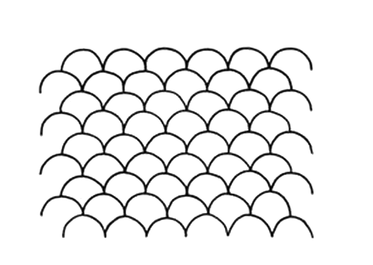 30469 Clam Shell Background, 1 inch – Hancy Creations/Full Line Stencil ...