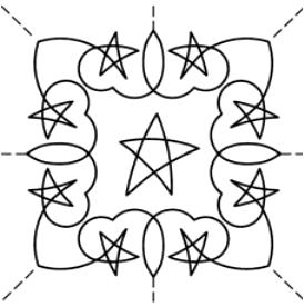 30623 Shooting Star, Block 2 – Full Line Stencil Store