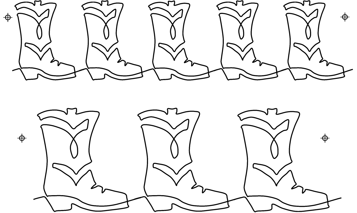 40029 Cowboy Boot Borders, 2x by Dave Hudson – Hancy Creations/Full ...